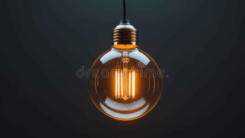 Individuality Concept Featuring One Bright Light Bulb Standing Out ...