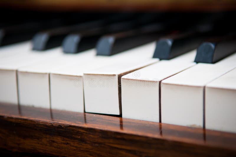 Individuality Concept of a Piano Key Standing Out from Others Stock ...