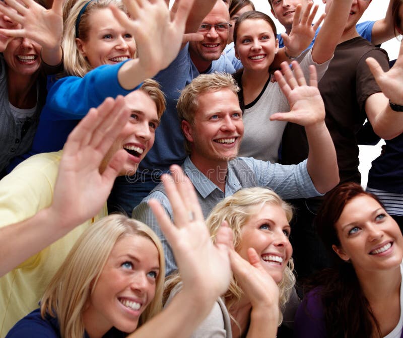 Individuality - Group of Modern People Celebrating Stock Image - Image ...