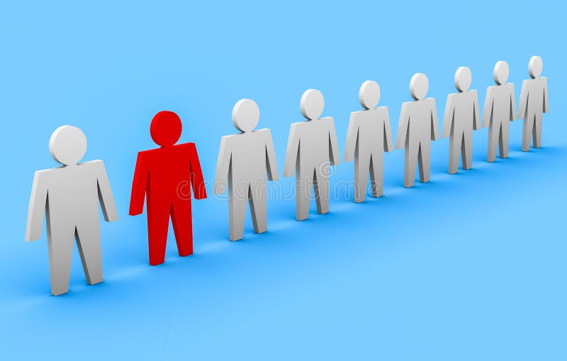 Individuality and Leadership Concept. Different People Stock ...