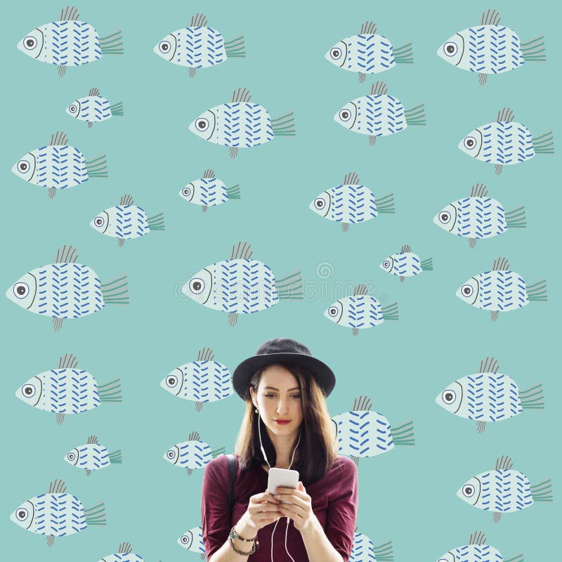 Individuality Unique Different Fish Graphic Concept Stock Image - Image ...