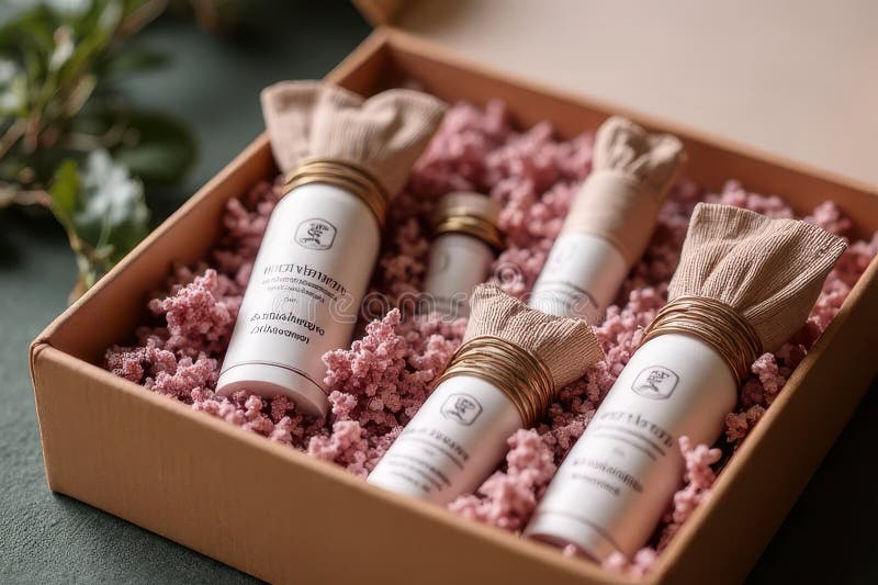 Individualized Gift Set Including Curated Mementos Stock Illustration ...