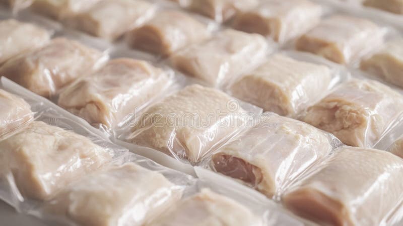 Individually Packaged Raw Chicken Breasts Stock Illustration ...