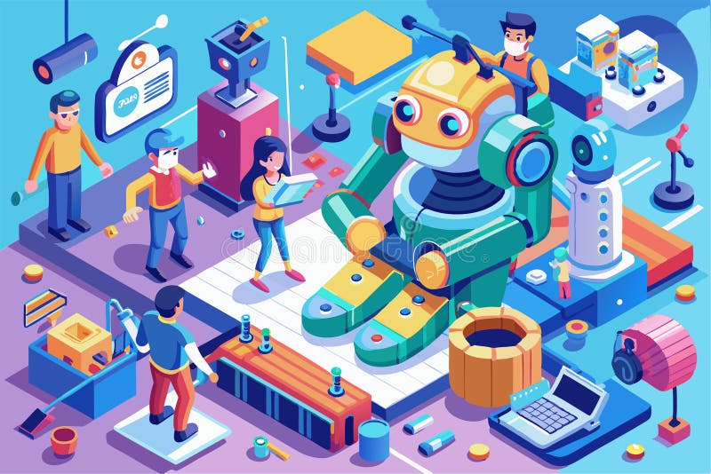 Individuals Design and Build Unique Robot Illustrations in a Creative ...