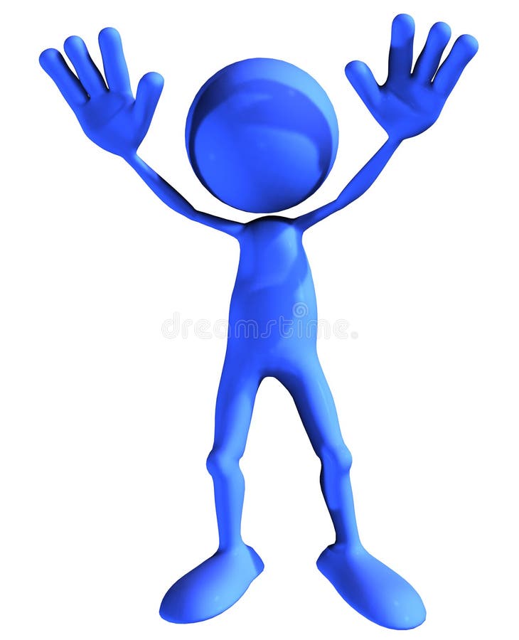 Individuo Azul - Parada Ahora Stock de ilustración - Ilustración de ...