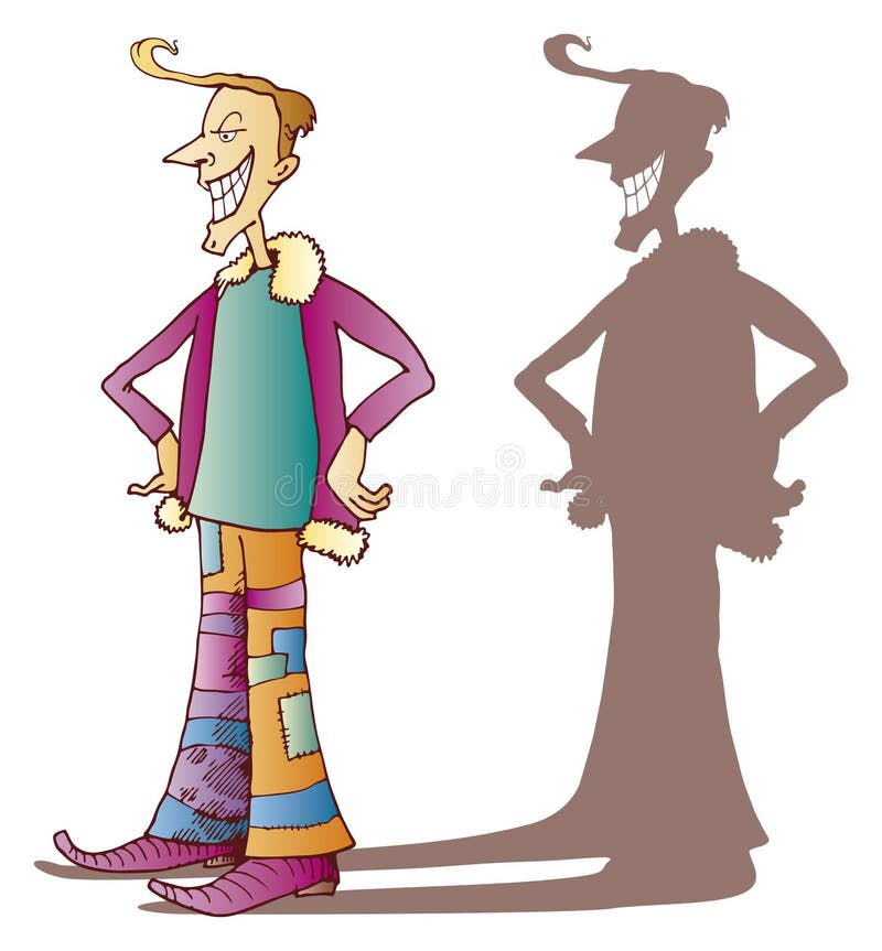 Hombre excéntrico ilustración del vector. Ilustración de uniforme ...