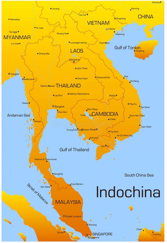 Indochina Map Stock Illustrations – 1,619 Indochina Map Stock ...
