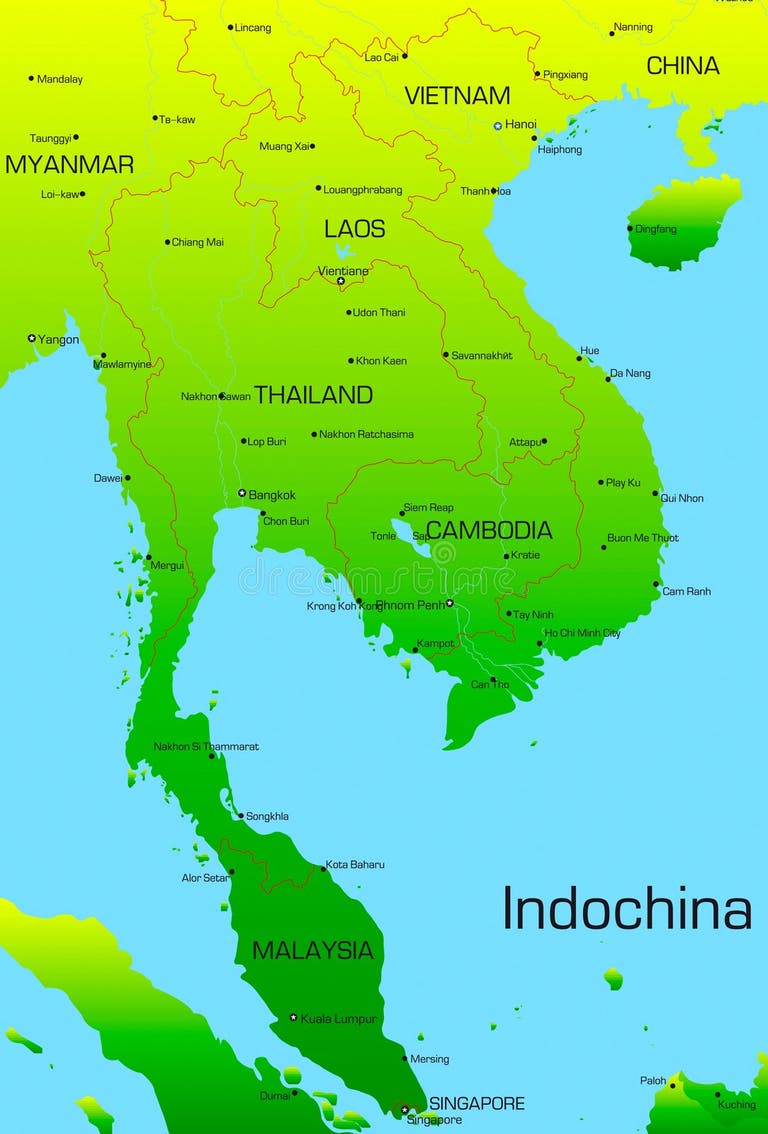 Indochina Map Stock Illustrations – 1,612 Indochina Map Stock ...