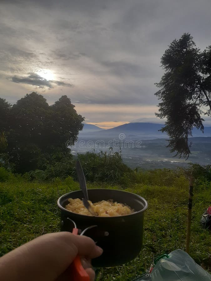 Indonesian Indomie Salak Mountain Stock Photo - Image of mountain ...