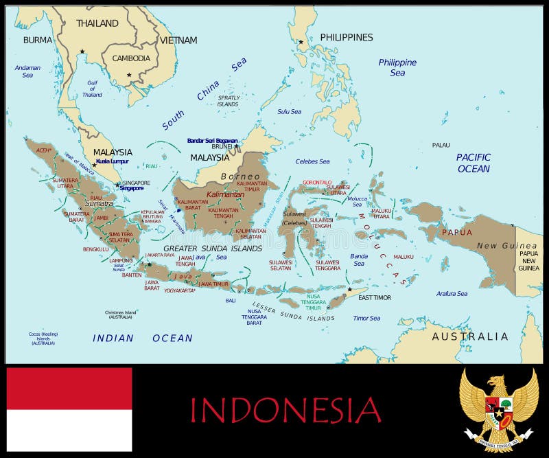 Indonesia Administrative Divisions Stock Illustration - Illustration of ...