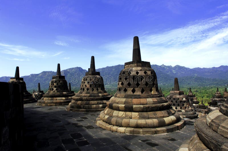 Indonesia, Central Java. the Temple of Borobudur Stock Image - Image of ...