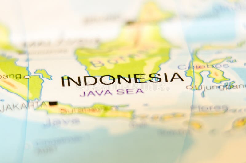 Indonesia country on map stock image. Image of capital - 44352537