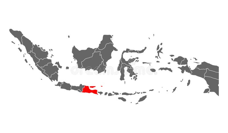 Indonesia Detailed East Java Map Shape, Flat Web Graphic Concept Icon ...