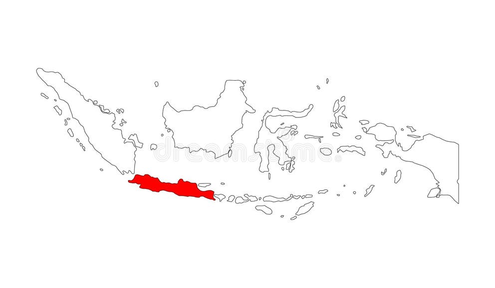 Indonesia Detailed Java Map Shape, Flat Web Graphic Concept Icon Symbol ...