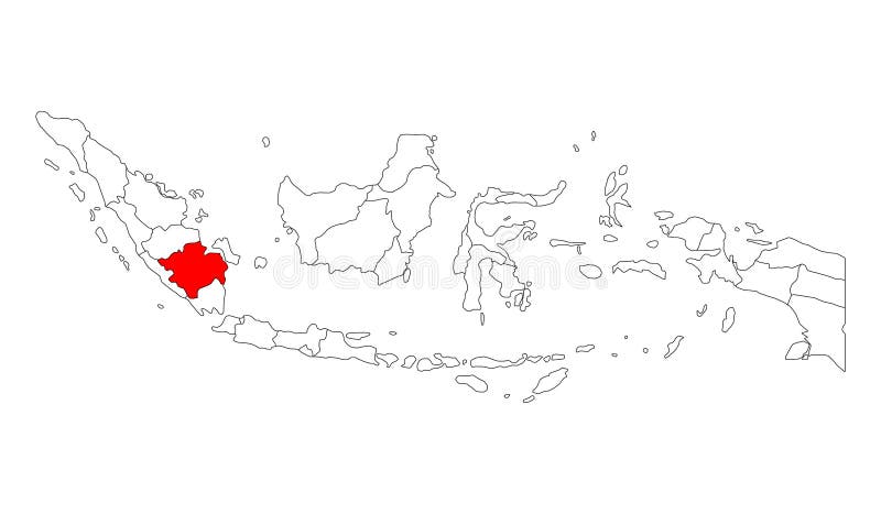 Indonesia Detailed South Sumatra Map Shape, Flat Web Graphic Concept ...