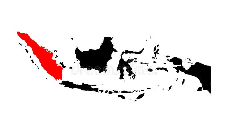 Indonesia Detailed Sumatra Map Shape, Flat Web Graphic Concept Icon ...