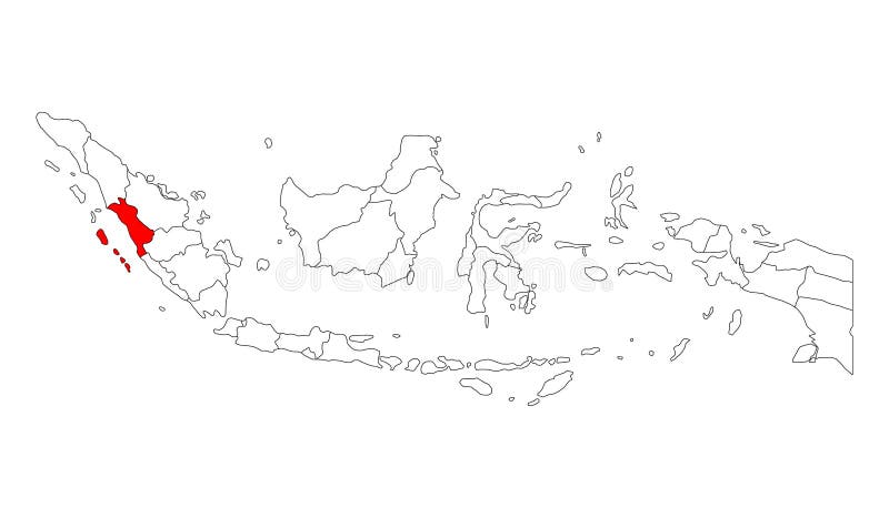 Indonesia Detailed West Sumatra Map Shape, Flat Web Graphic Concept ...