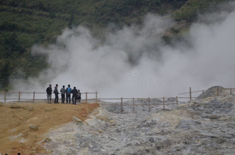 Indonesia Dieng Volcanic Complex Editorial Stock Image - Image of smoke ...