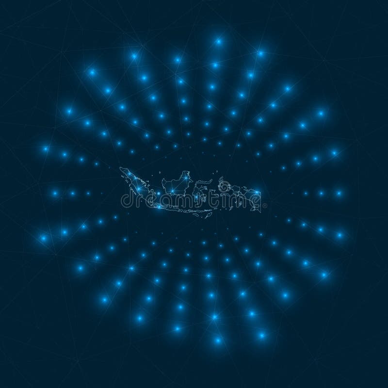 Network map of Indonesia. stock vector. Illustration of business ...