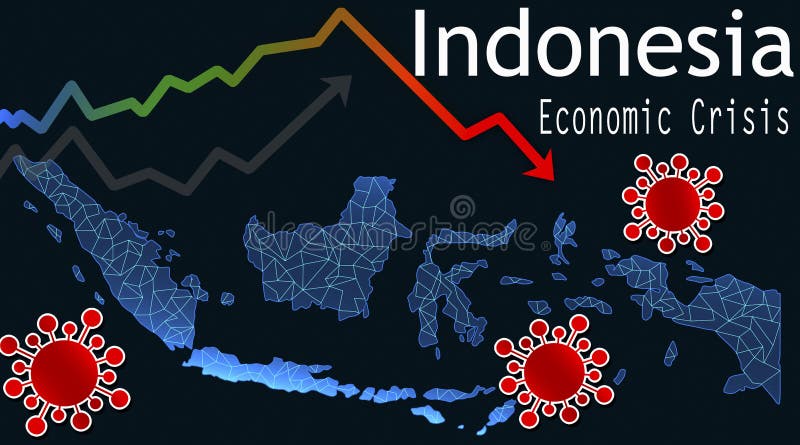 Indonesia Economic Crisis Due To Virus Stock Illustration ...