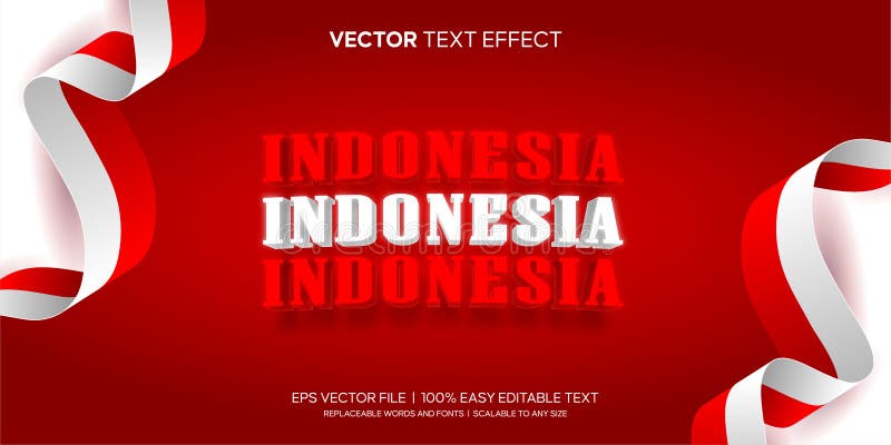 Indonesia Editable Text Effect Vector Premium Stock Vector ...