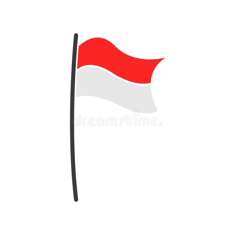Indonesia flag design stock vector. Illustration of jakarta - 327596339