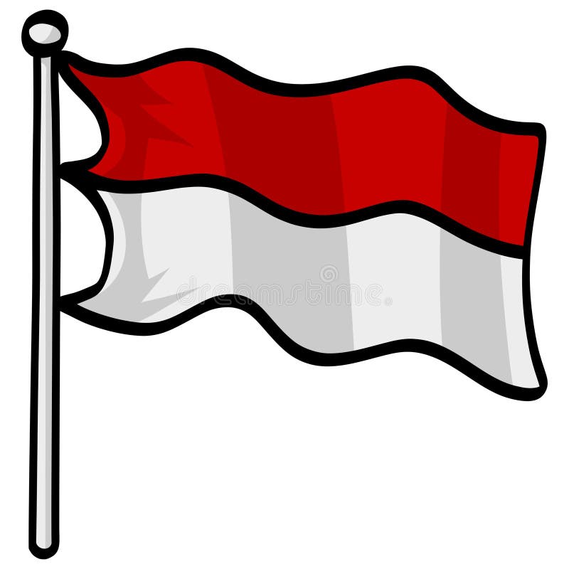 Indonesia Flag Doodle Illustration Vector Stock Vector - Illustration ...