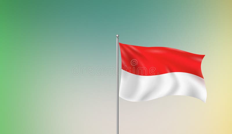 Indonesia Flag, Red and White Color Flag of Indonesia Stock ...
