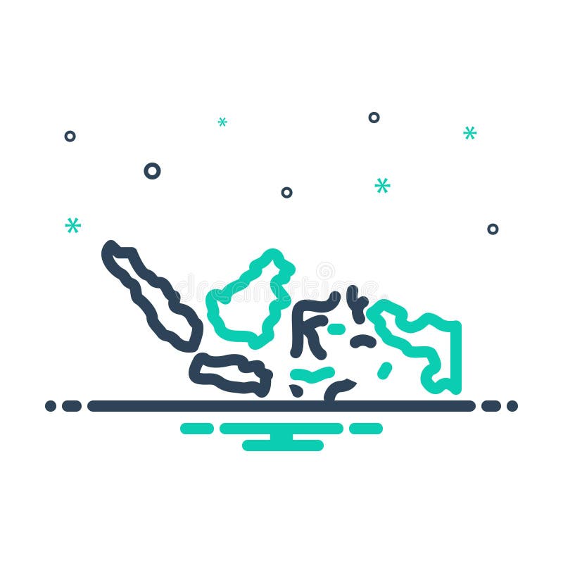 Mix Icon for Indonesia, Map and Asia Stock Vector - Illustration of ...