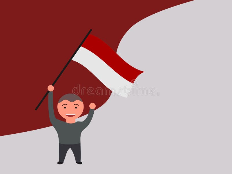 Indonesia Independence Day Flat Design Vector Illustration Stock Vector ...