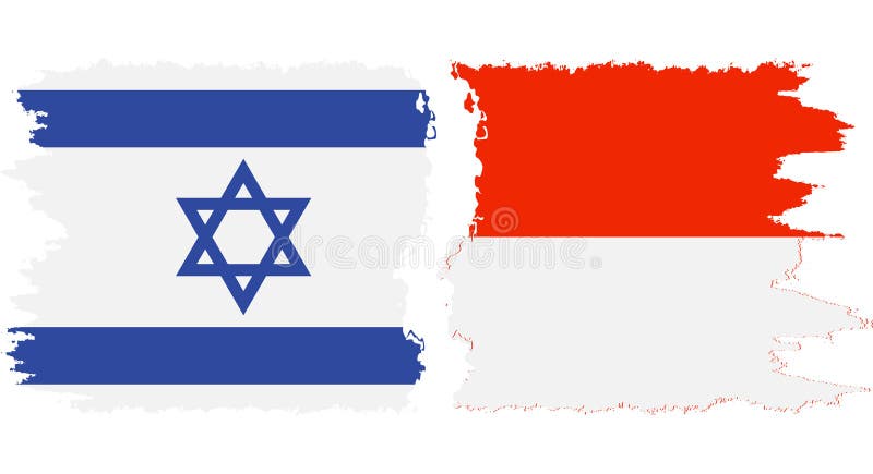 Indonesia and Israel Grunge Flags Connection Vector Stock Vector ...