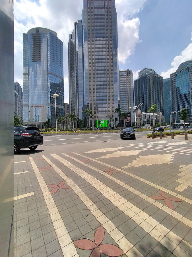 Indonesia Jakarta Sudirman Senayan Pedestrian Editorial Stock Image ...