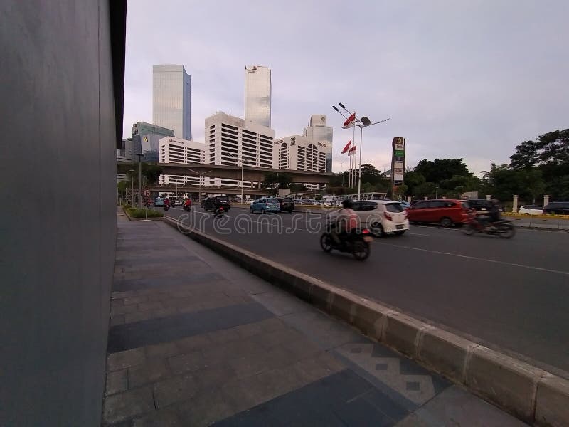 Indonesia Jakarta Sudirman Senayan Pedestrian Editorial Photo - Image ...