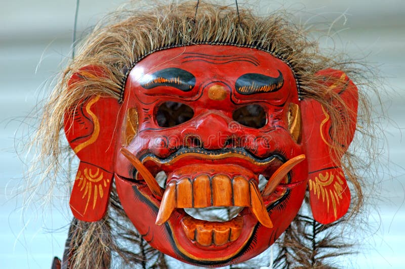 Indonesia, Java: mask stock image. Image of sculpture - 4275561