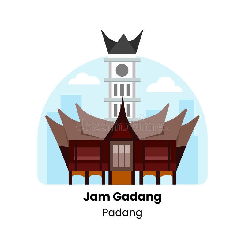Indonesia Landmark - Timeless Charm: Jam Gadang of Padang Stock Vector ...