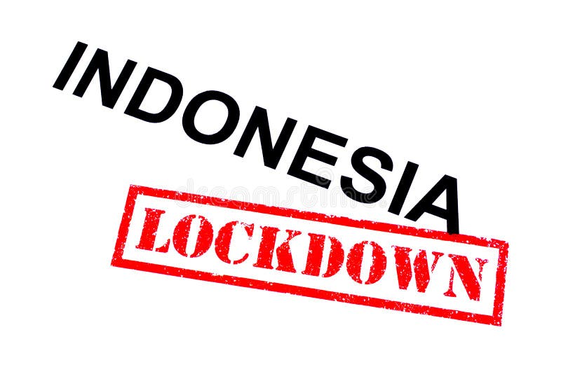 Indonesia Lockdown stock illustration. Illustration of inside - 177373754