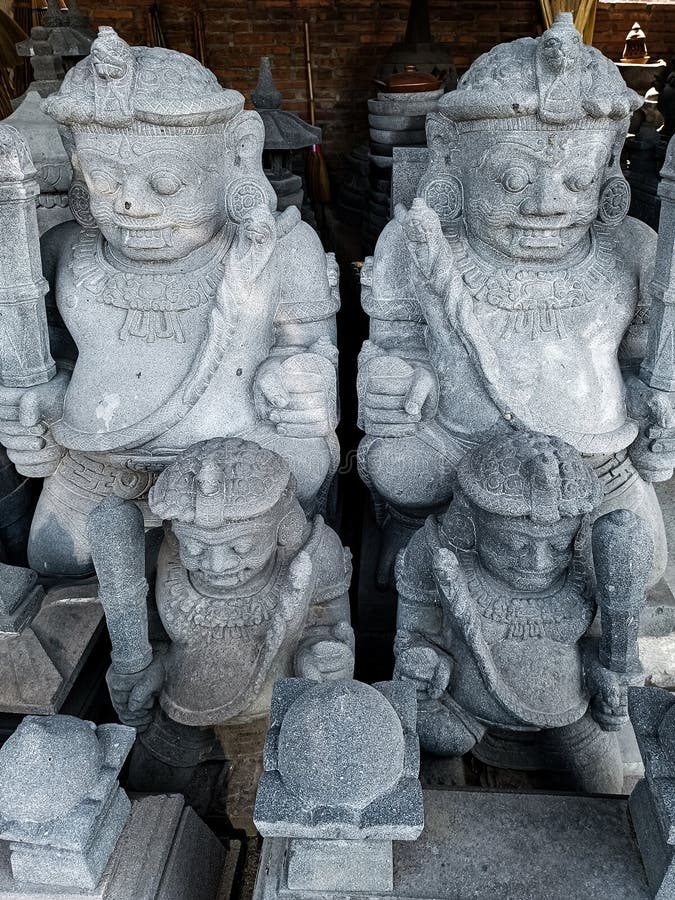 Indonesia, Magelang , Central Java, Stone Carving Shop Stock Image ...
