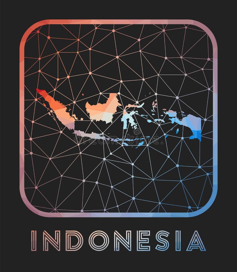 Indonesia map design. stock vector. Illustration of presentation ...