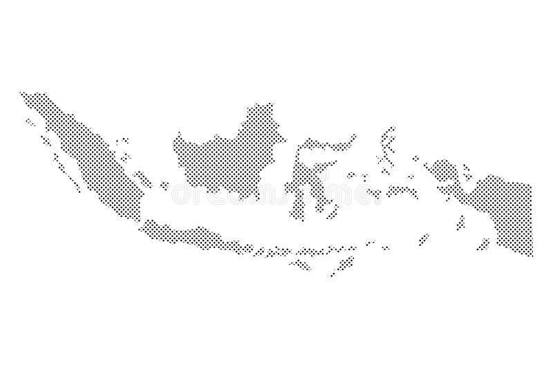 Indonesia Map Halftone Background. Vector Illustration Stock Vector ...