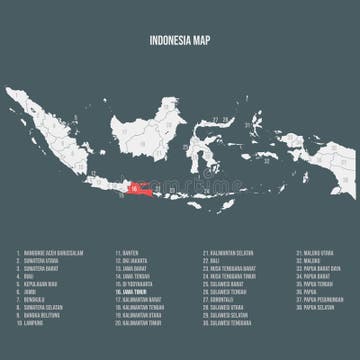 Jawa Timur Vector Map Stock Illustrations – 51 Jawa Timur Vector Map ...