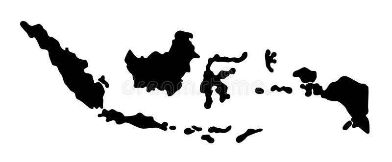 Indonesia Map Silhouette Vector Illustration Stock Vector ...