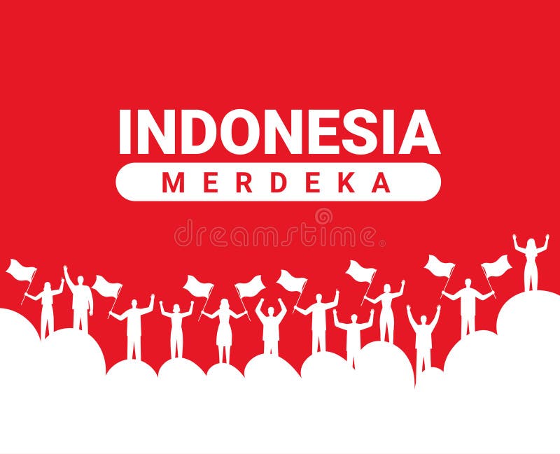 Indonesia Merdeka Background Banner with Flag Stock Vector ...