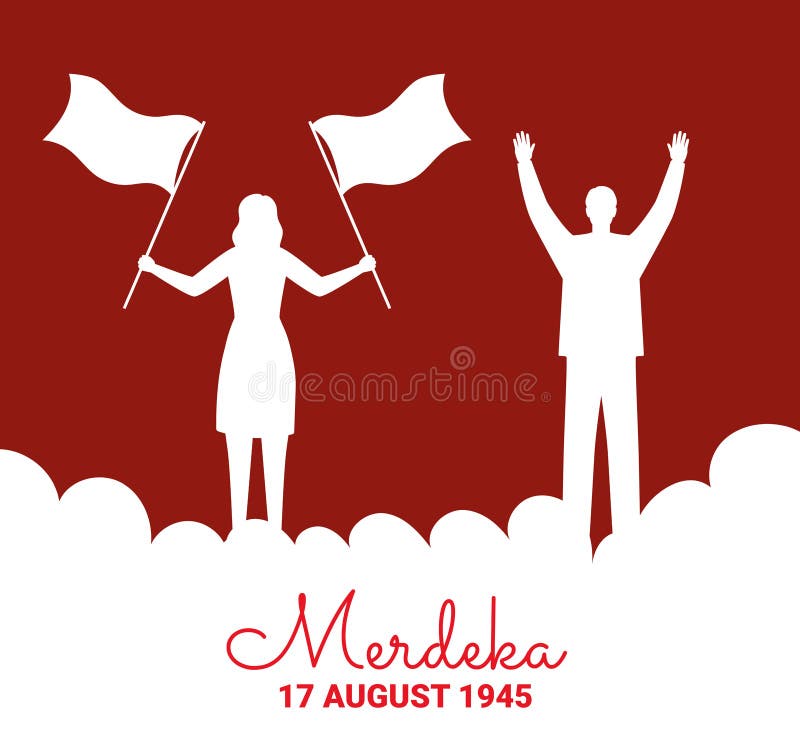 Indonesia merdeka poster stock vector. Illustration of nation - 221649568