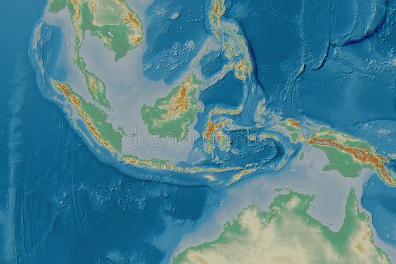 Indonesia Neighbourhood. Relief Stock Illustration - Illustration of ...