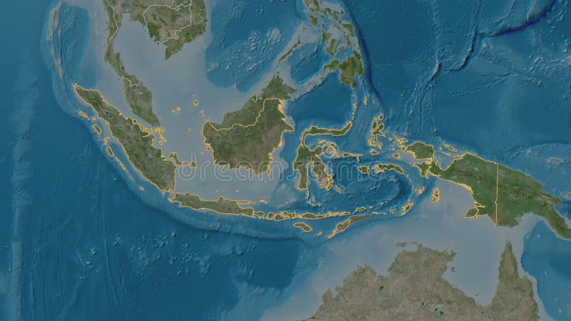 Indonesia - Overview. Satellite Stock Illustration - Illustration of ...