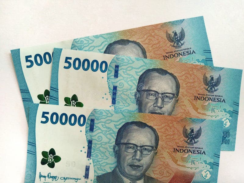 Indonesia 50.000 Rupiah Banknote (New 2022 Series) Isolated on White ...