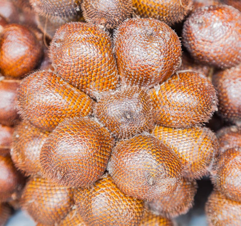 Whole Bunch And Peel Of Salacca Zalacca Or Salak Fruit. Stock Photo ...
