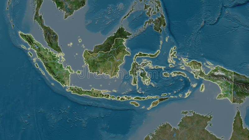 Indonesia - Satellite. Composition Stock Illustration - Illustration of ...