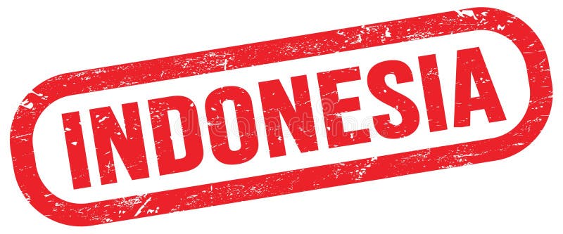 INDONESIA, Text Written on Red Stamp Sign Stock Illustration ...