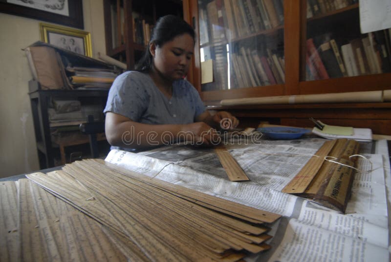 INDONESIA WRITTEN TRADITION Editorial Stock Photo - Image of java ...